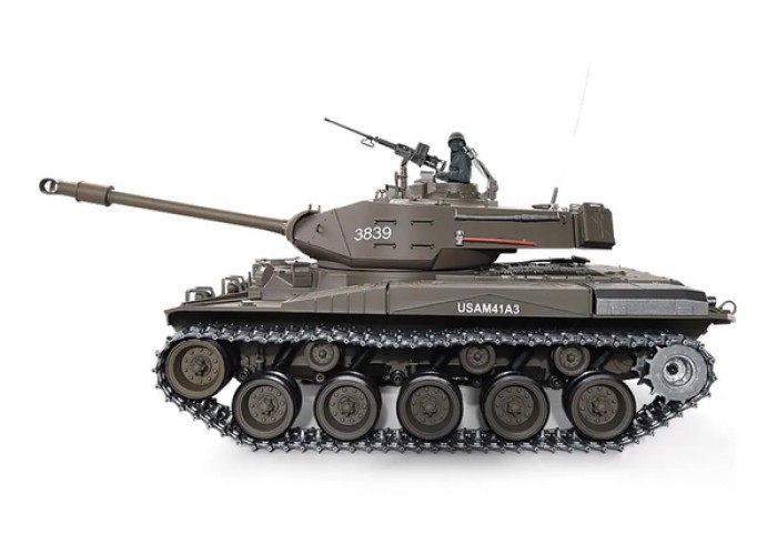 Танк на радиоуправлении 1:16 Heng Long Bulldog M41A3 с пневмопушкой и и/к боем (Upgrade)