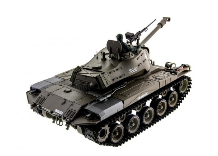 Танк на радиоуправлении 1:16 Heng Long Bulldog M41A3 с пневмопушкой и и/к боем (Upgrade)