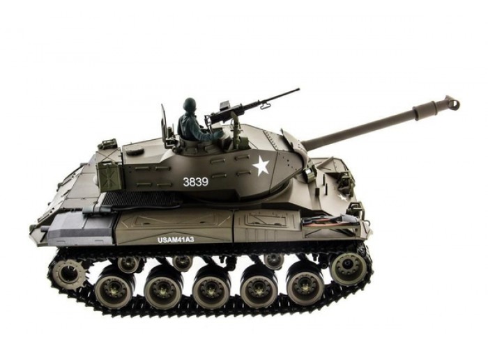 Танк на радиоуправлении 1:16 Heng Long Bulldog M41A3 с пневмопушкой и и/к боем (Upgrade)