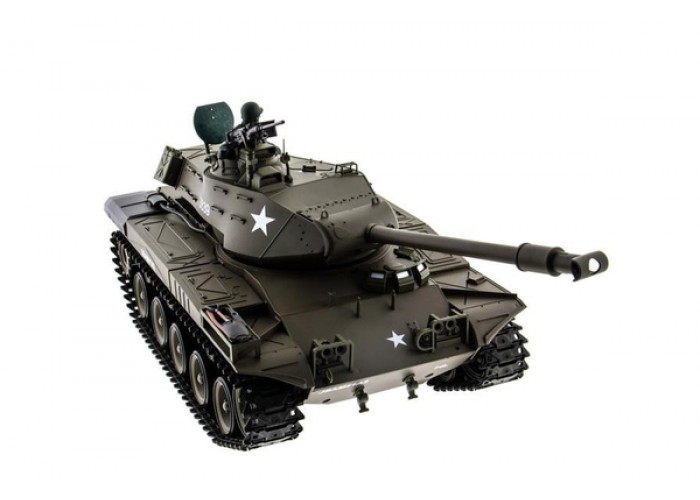 Танк на радиоуправлении 1:16 Heng Long Bulldog M41A3 с пневмопушкой и и/к боем (Upgrade)